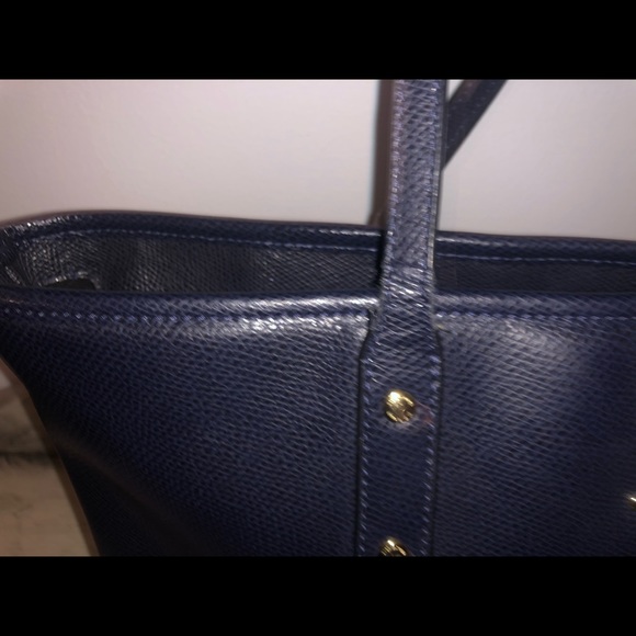Coach | Bags | Coach Tote In Navy Blue | Poshmark